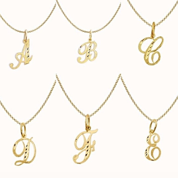 Jewelry | 14k Gold Initial Pendant All Letters Available 1pc | Poshmark